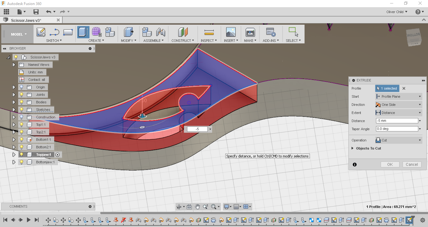 Designing Scissor Jaws in Fusion : 11 Steps (with Pictures) - Instructables