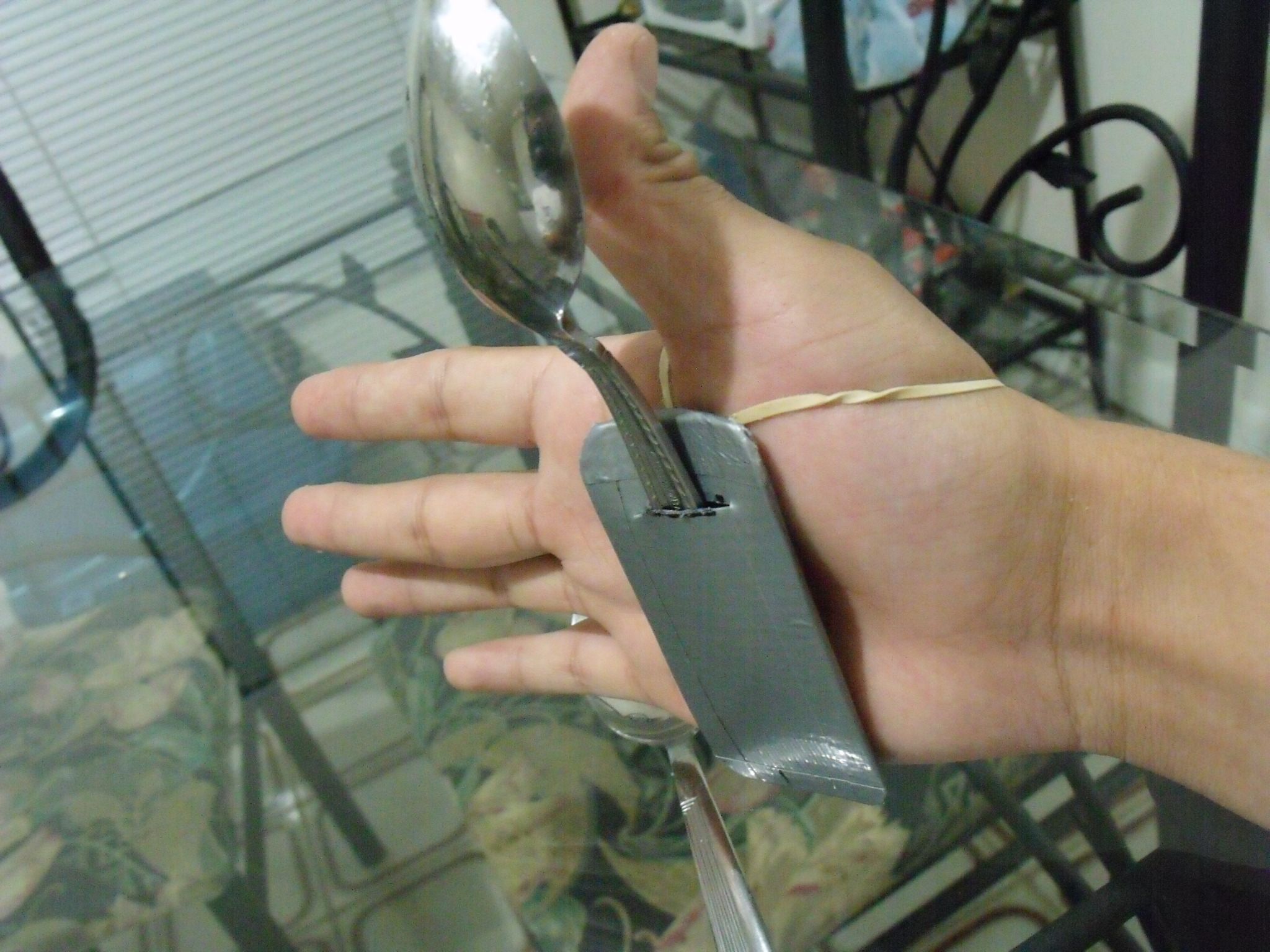 Assistive Eating, Universal Utensil Holder. Almost for Free : 5 Steps ...