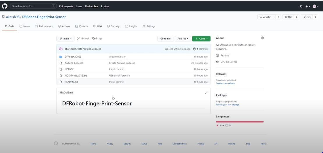Interfacing Capacitive Fingerprint Sensor With Arduino UNO : 7 Steps ...