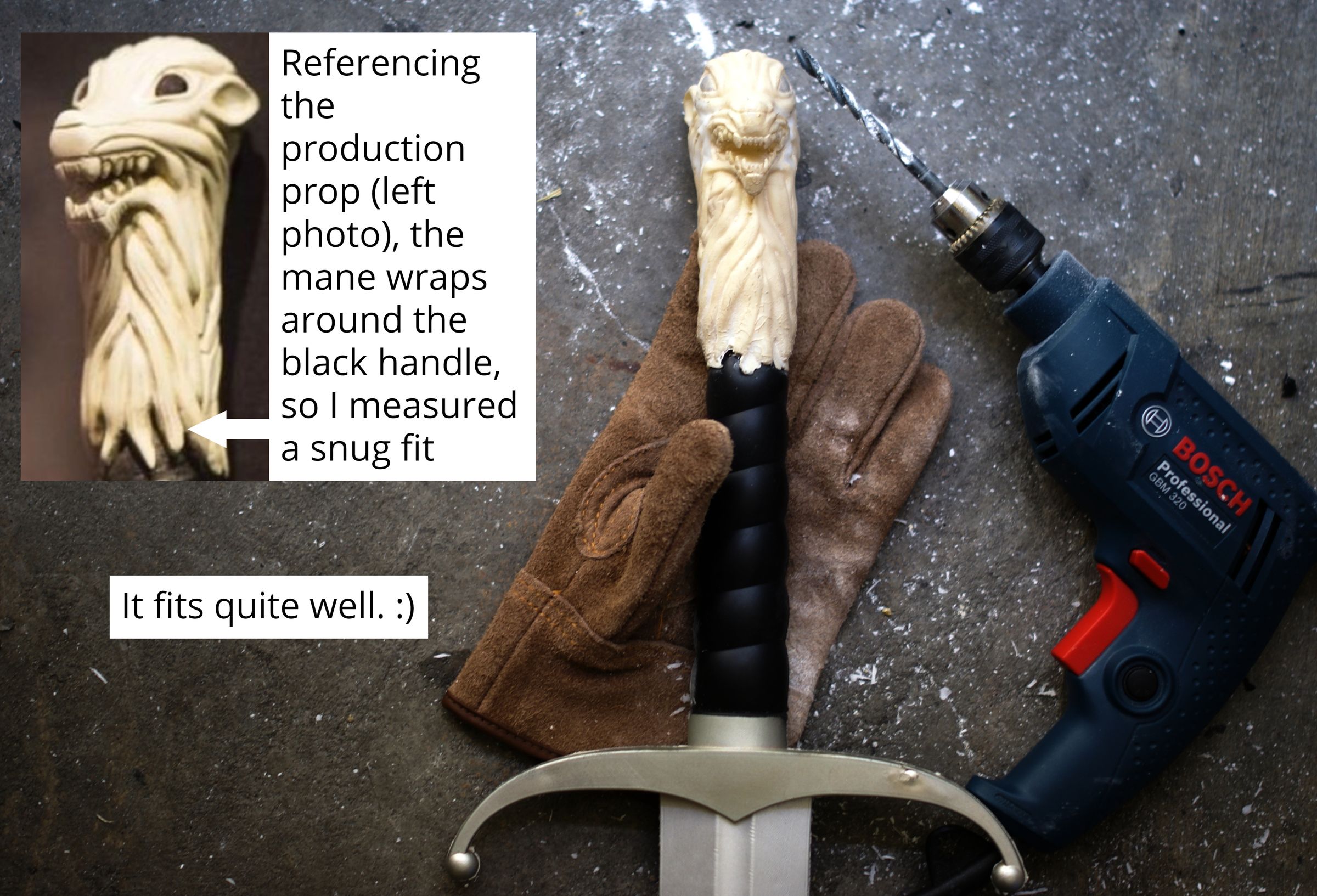 Resin Casting Jon Snow's Longclaw Direwolf Pommel : 15 Steps (with ...