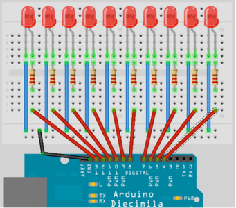 LED Chase Effect Using an Arduino : 7 Steps - Instructables