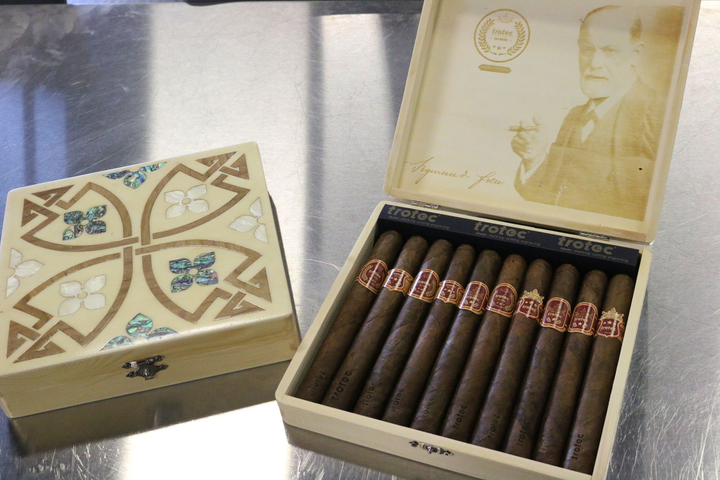 Laser Engraved Cigar Boxes With Wood Inlay : 13 Steps (with Pictures ...