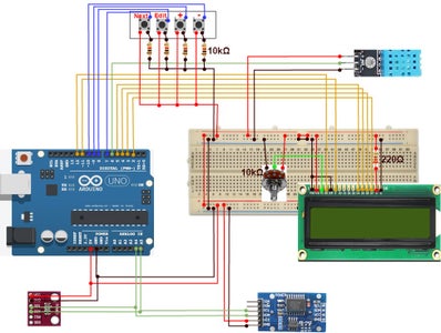 Desk Weather Station (Arduino, DHT11, BMP280, DS3231) : 4 Steps - Instructables