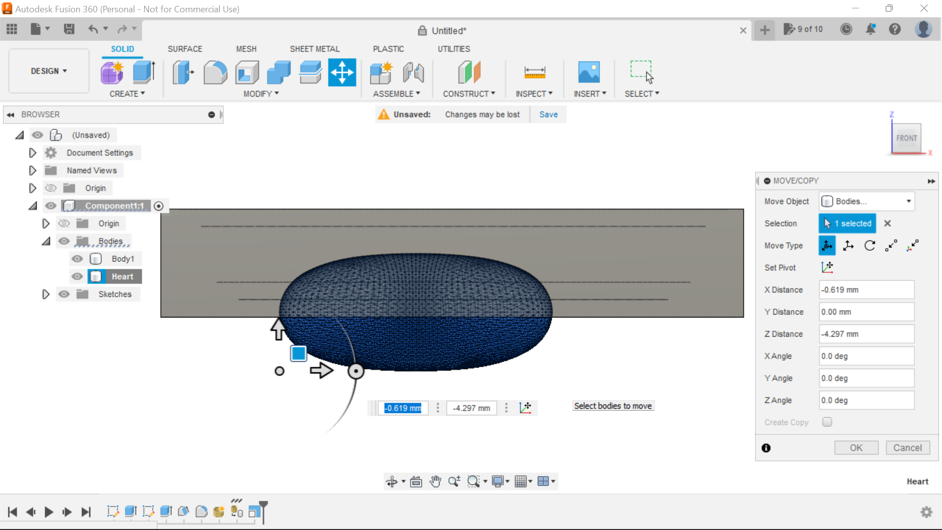 2 Hearts in Oak Flooring Off-Cut With Fusion 360 : 7 Steps (with ...