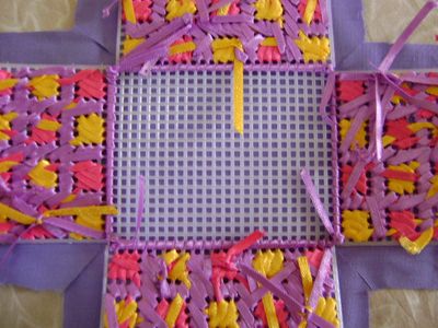 Ribbon Embroidered Plastic Canvas Jewelry/Keepsake Box (A Perfect ...