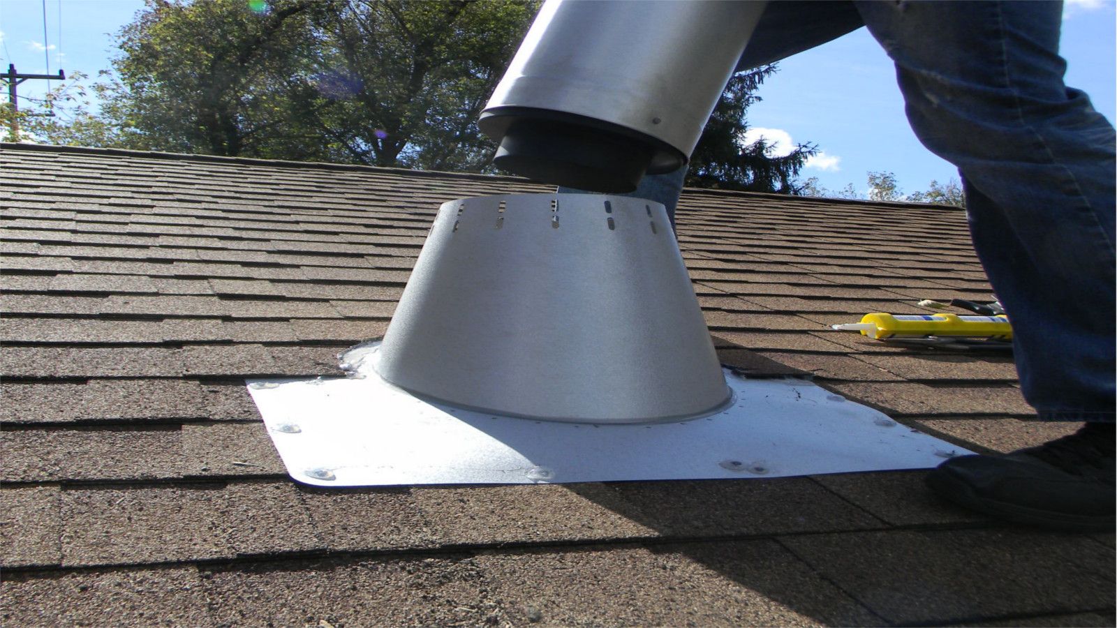 Chimney Pipe Installation for Wood Stove Through a Flat Ceiling : 8 ...