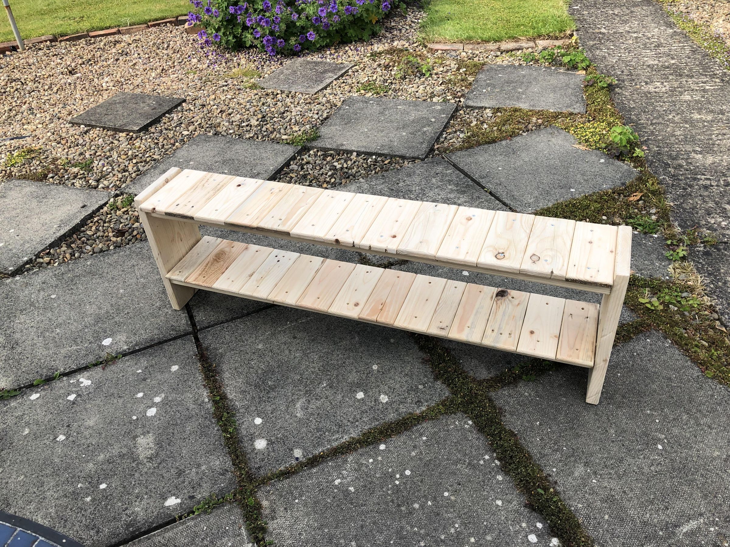 Scaffolding Board and Pallet Wood Rustic Shoe Rack in a Day : 3 Steps ...