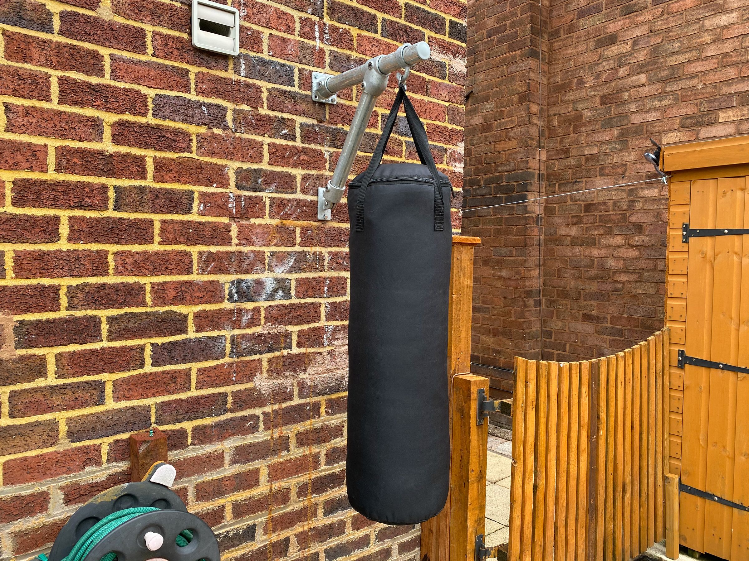 Punch Bag Wall Bracket Made From Scaffolding - Keep Fit at Home : 6 ...