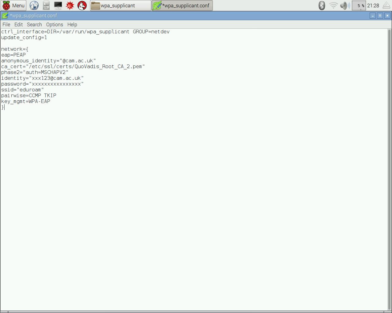 Access Eduroam on a Raspberry Pi (in Cambridge) : 6 Steps - Instructables