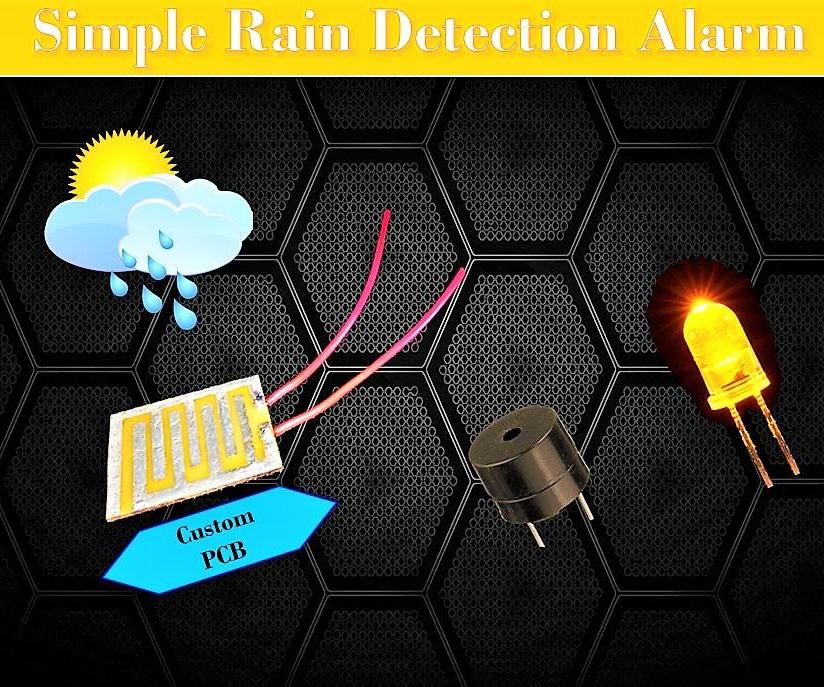 Simple Rain Detection Alarm Using Custom Rain Sensor : 5 Steps ...