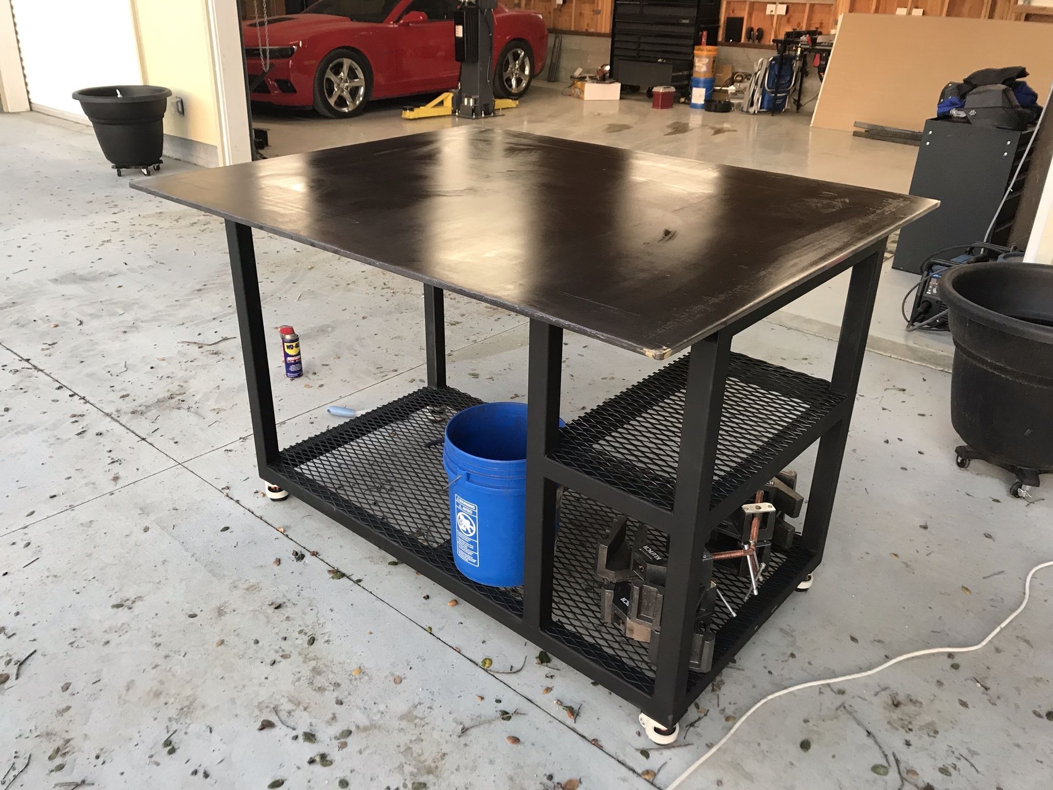 Heavy Duty Steel Welding and Work Table With Storage : 7 Steps (with ...