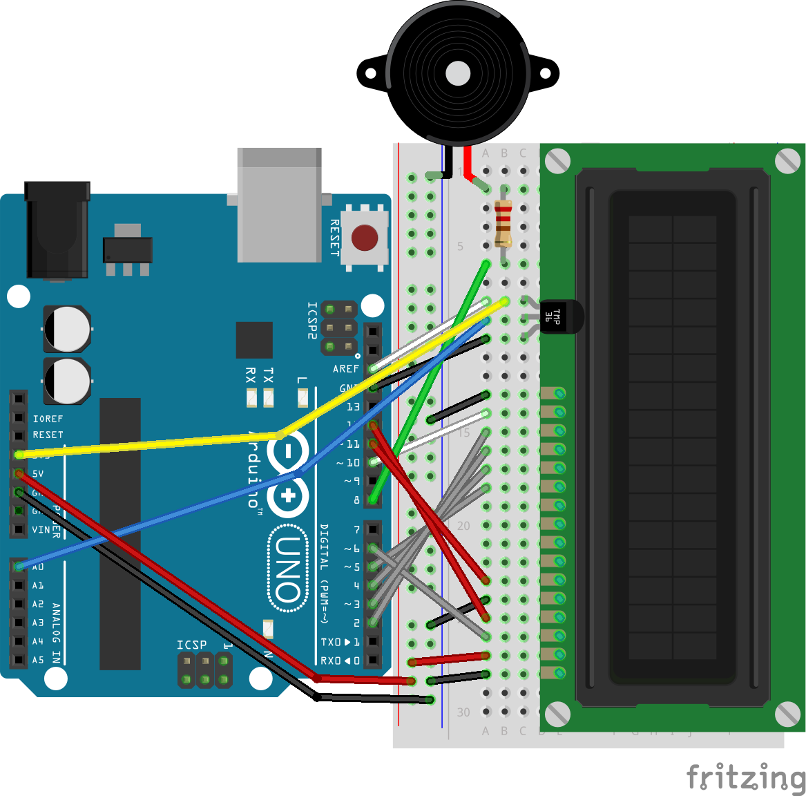 Arduino LCD Computer Temperature Monitor : 5 Steps - Instructables