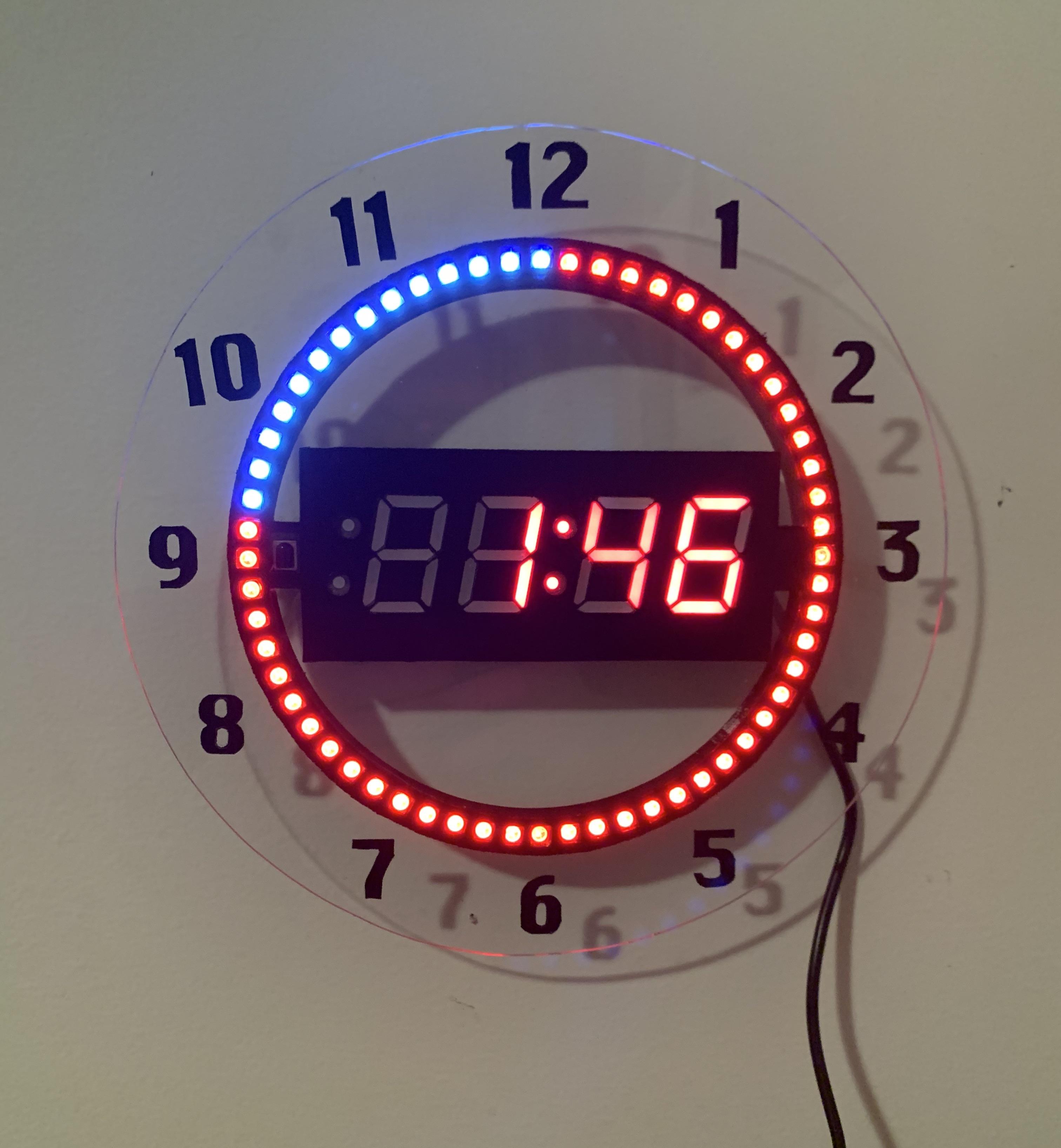 7-Segment NeoPixel Clock With Countdown Timer : 8 Steps (with Pictures ...