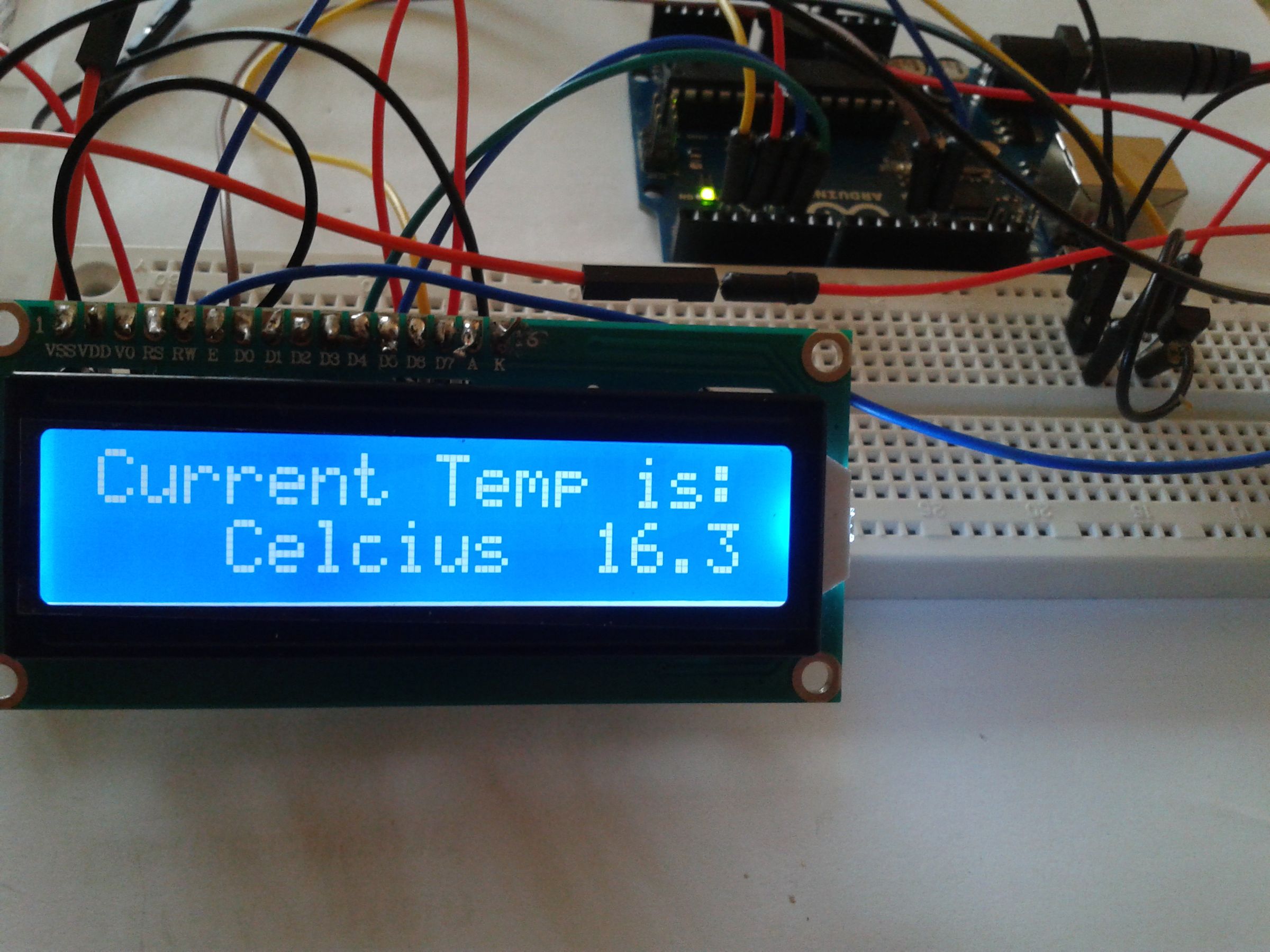 Arduino LCD Thermometer / Temperature Control With TMP36GZ Temp Sensor ...
