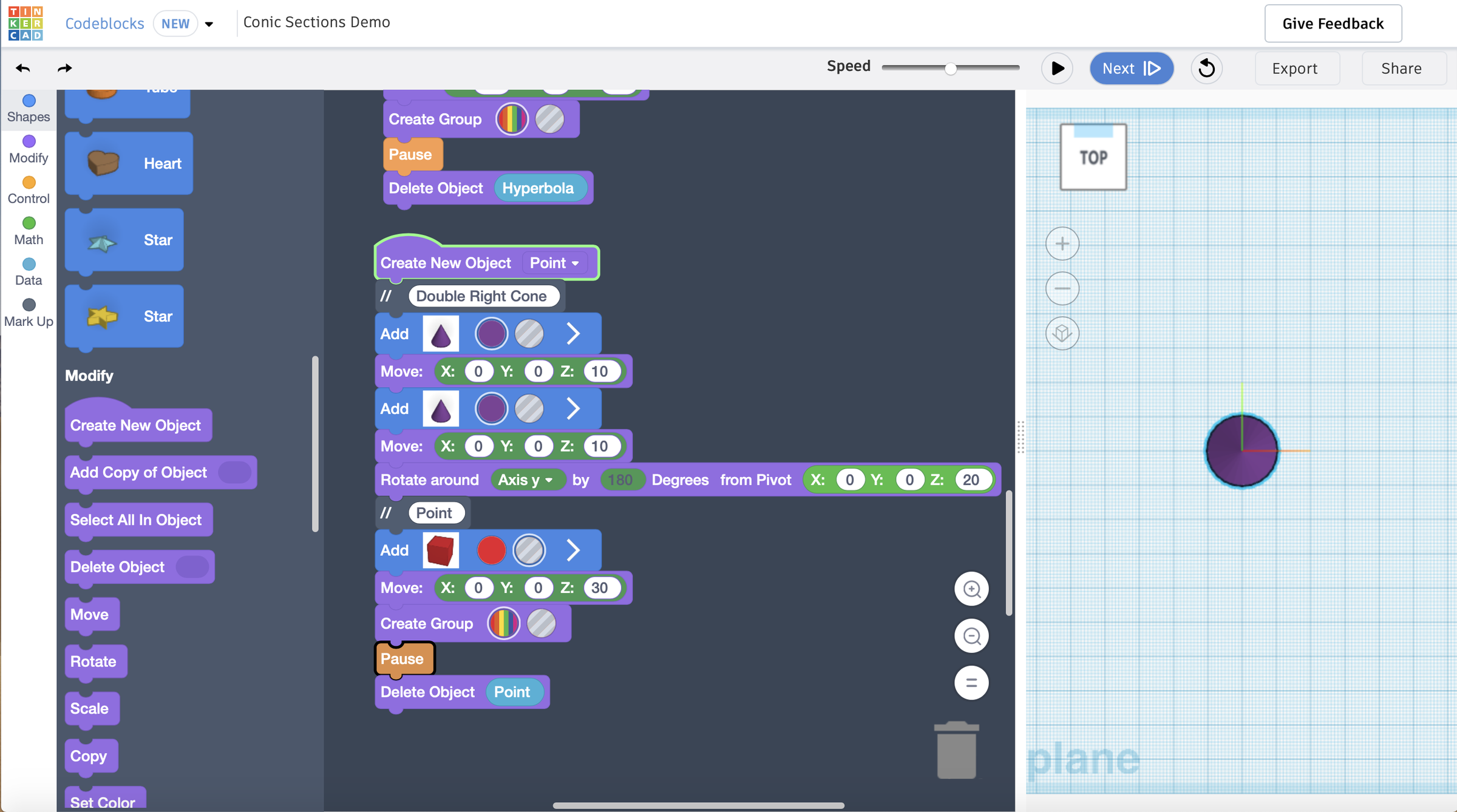 Learn About Conic Sections Using Tinkercad Codeblocks!! : 12 Steps ...