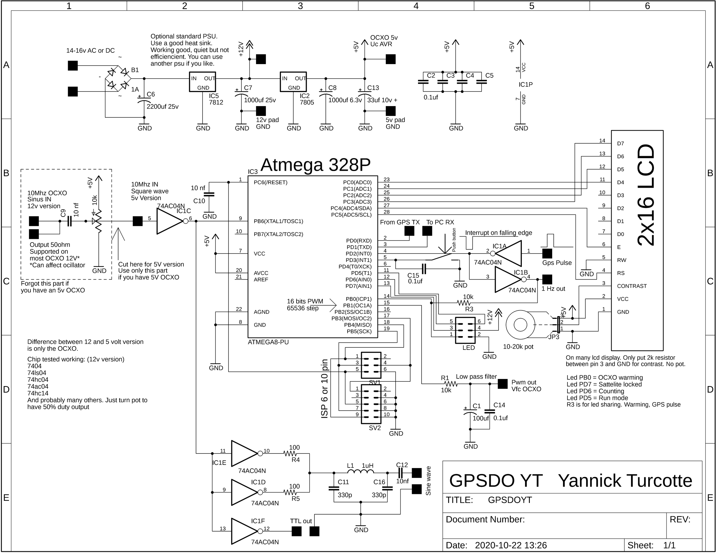 GPSDO YT 10 Mhz Lcd 2x16 With LED, UTC Time and GPS Localisation. : 26 ...