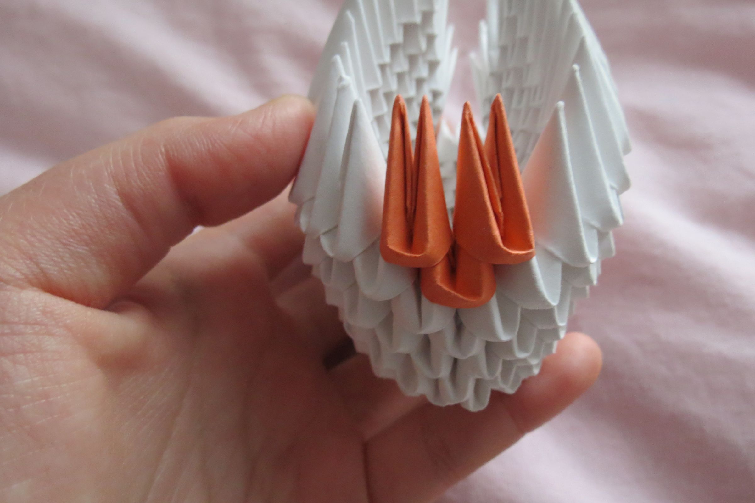 Modular Origami | Mini Winged Swan | 181 Pieces : 8 Steps (with ...