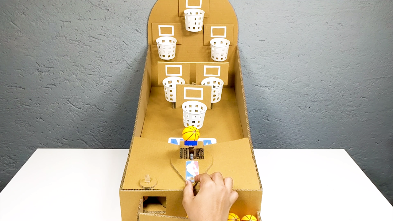 How to Make NBA Basketball Board Game From Cardboard DIY at Home : 15 ...