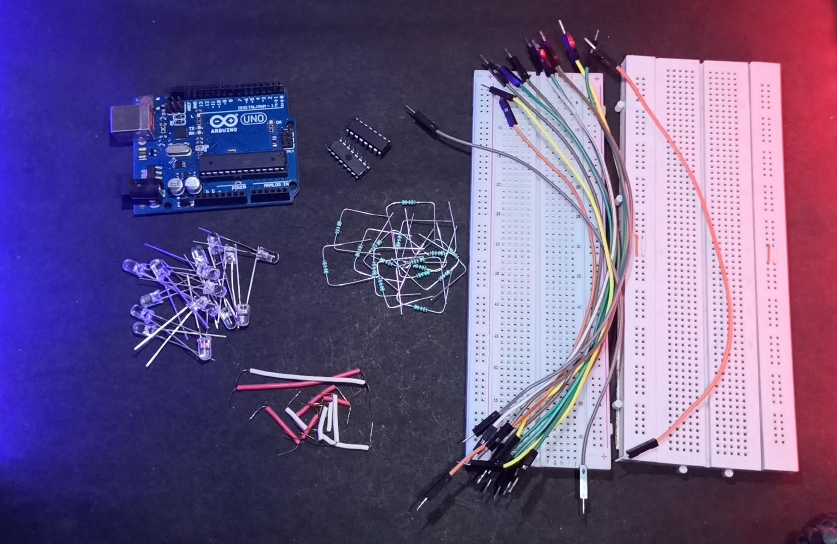 Arduino 74hc595 Shift Register | 16 Led Chaser With 18 Effects : 10 Steps - Instructables