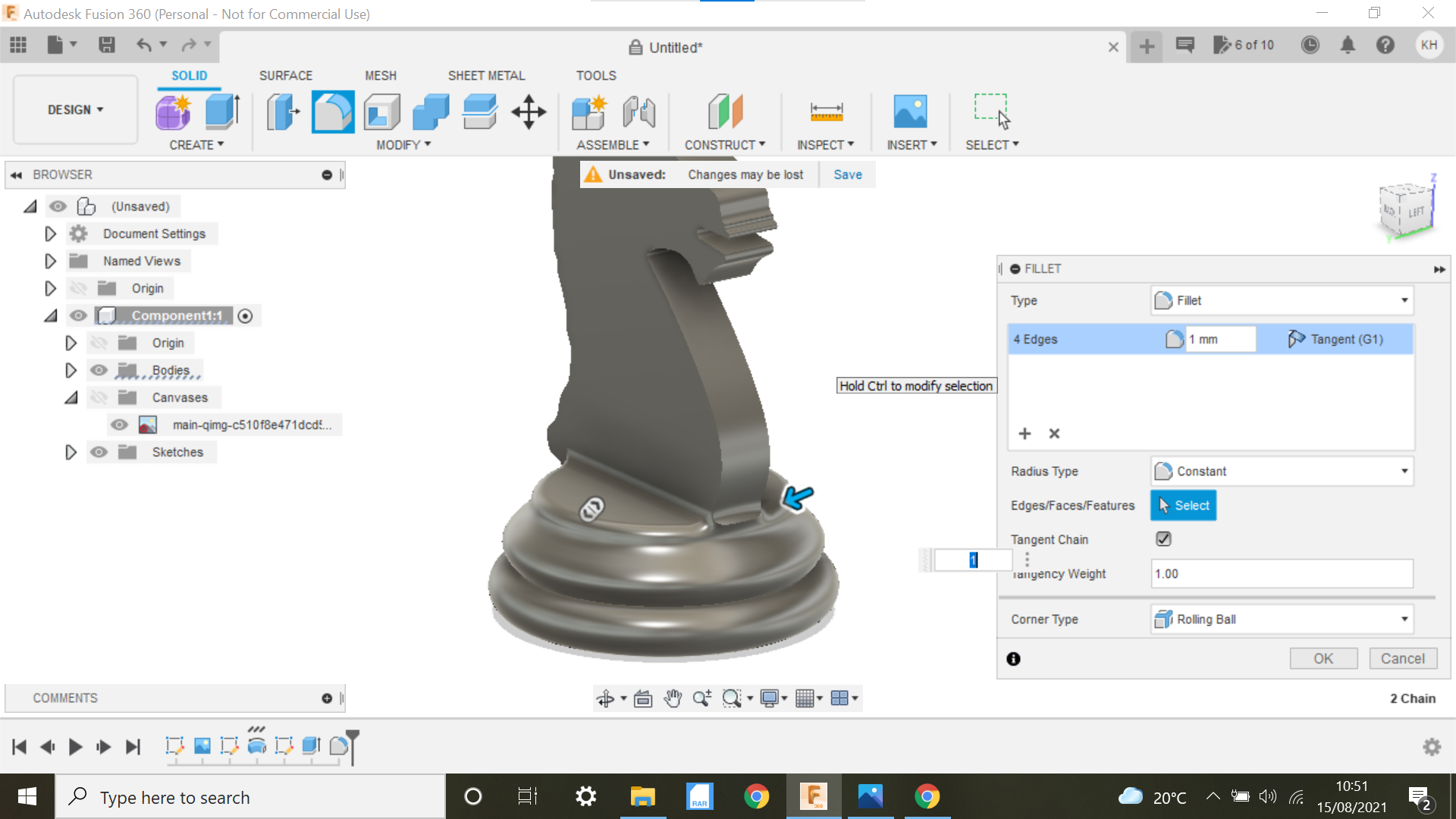 Chess Pieces 3D Printed Designed With Fusion 360 : 4 Steps (with ...