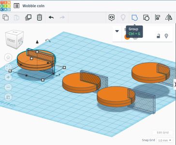 Wobble Coin Using Tinkercad for 3D Printing : 10 Steps (with Pictures ...