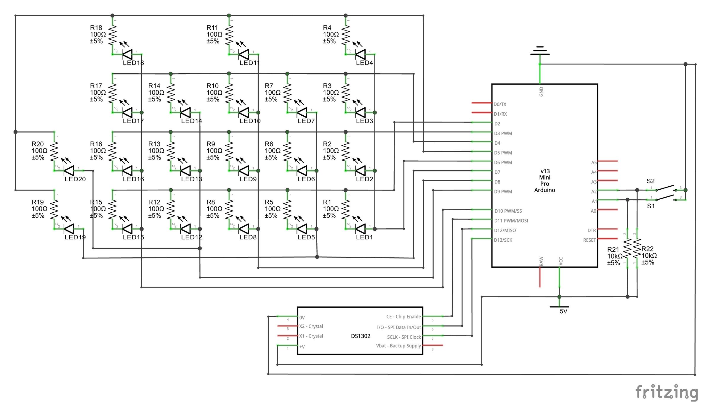 Beautiful Arduino Binary Clock : 6 Steps (with Pictures) - Instructables