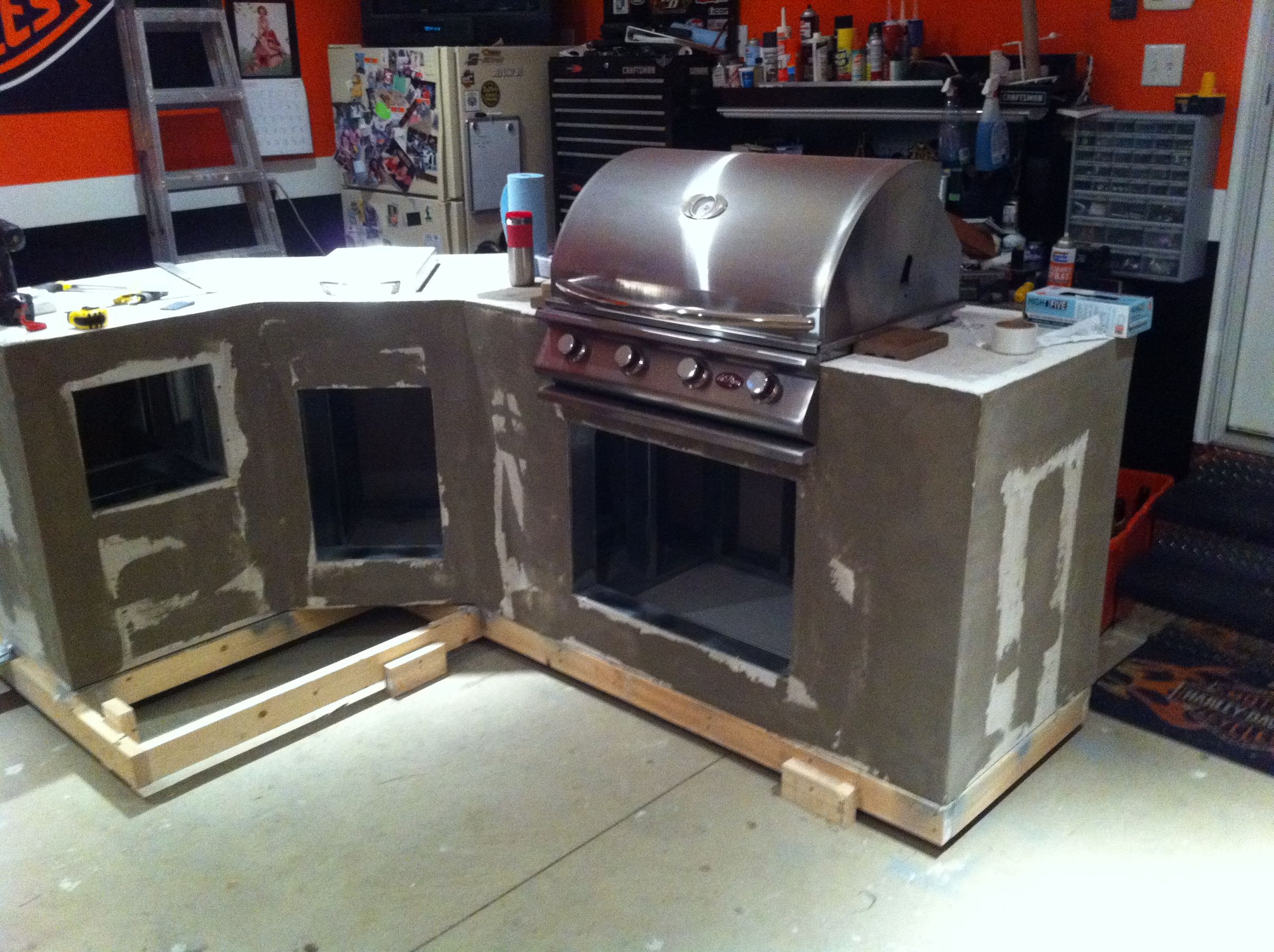 Outdoor Kitchen With Concrete Countertops : 8 Steps (with Pictures ...