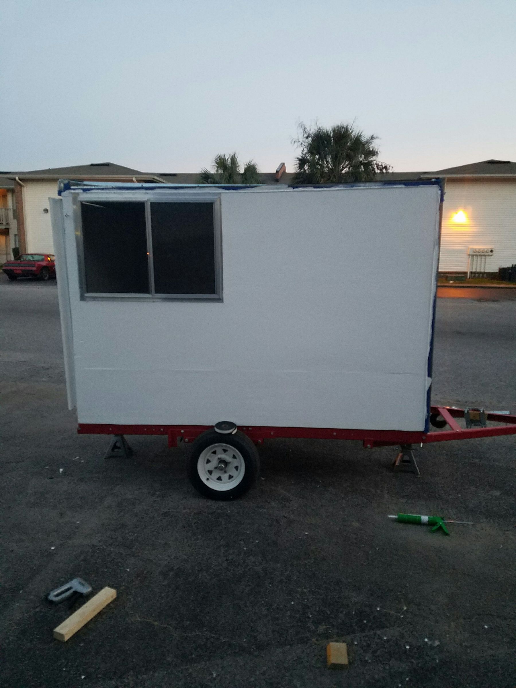 DIY 4X8 Micro-Tiny House Camper on Harbor Freight Trailer : 17 Steps ...