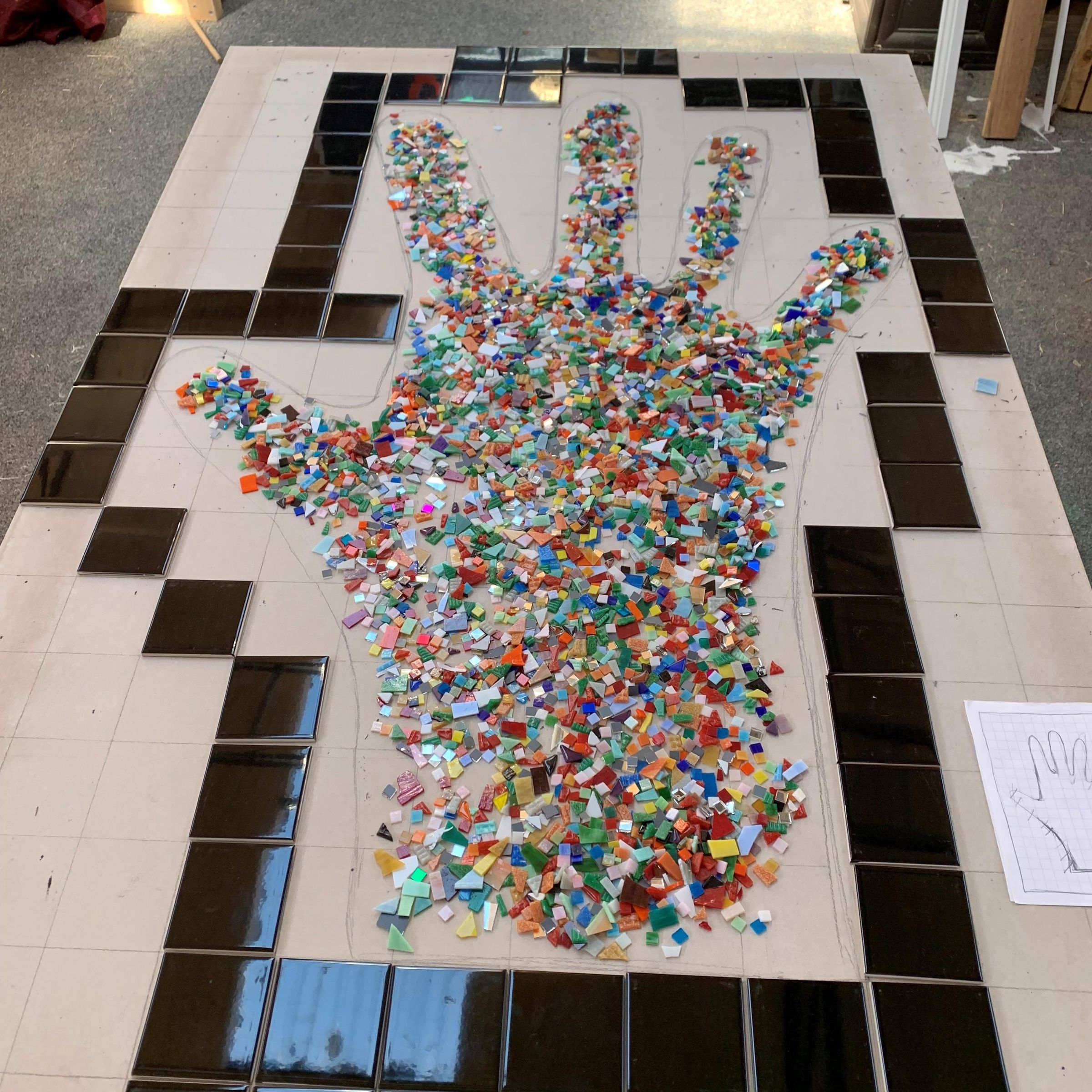 Mosaic Hand Art : 8 Steps (with Pictures) - Instructables