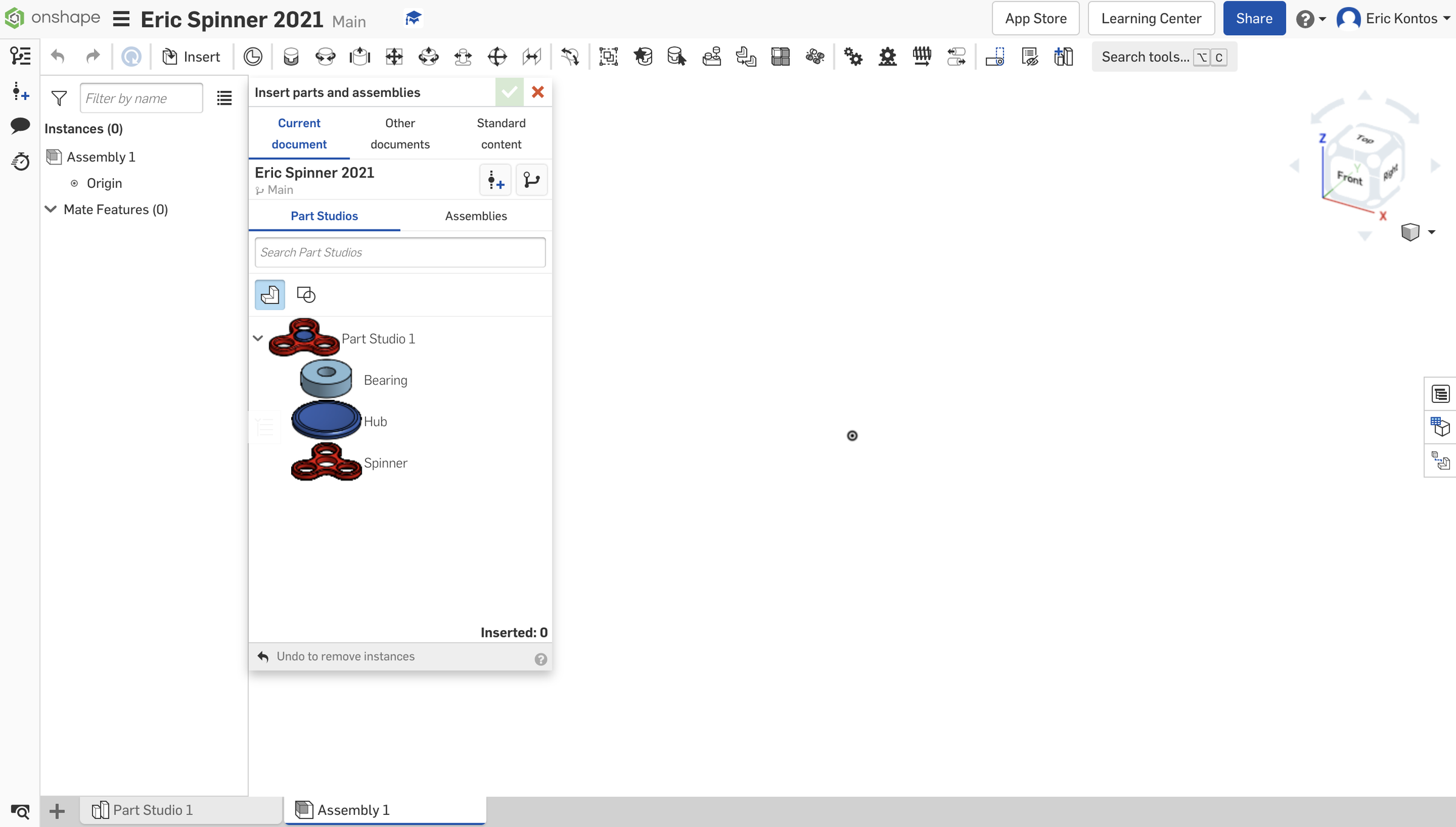 Fidget Spinner in Cad ONSHAPE : 14 Steps (with Pictures) - Instructables