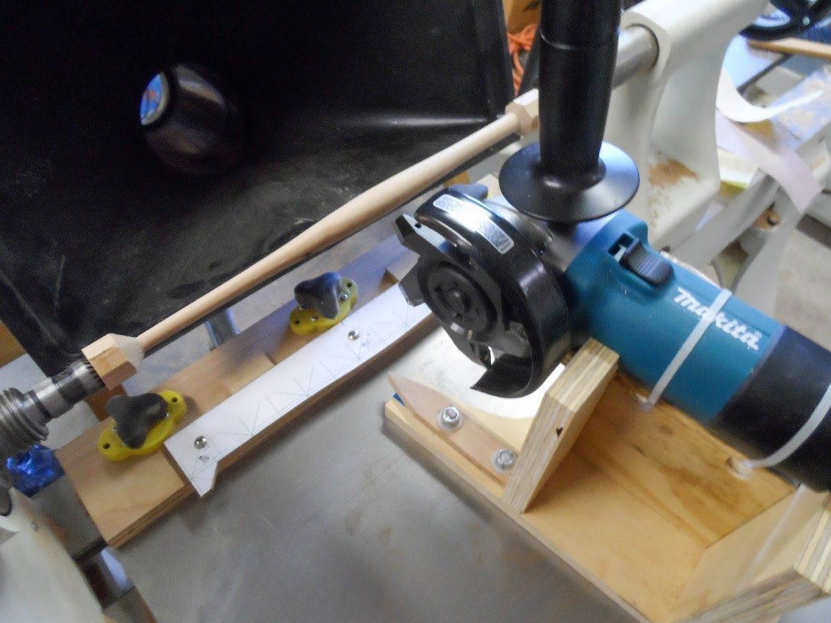 Wood Lathe Duplicator With Angle Grinder : 11 Steps (with Pictures ...