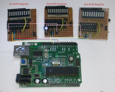 3 Arduino Pins to 24+ Output Pins : 7 Steps - Instructables