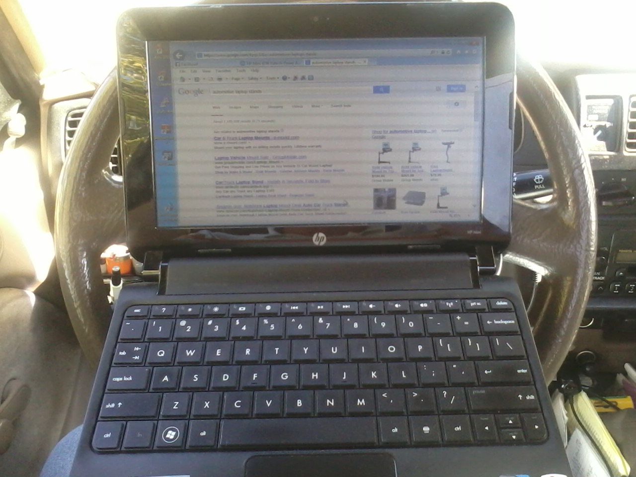 Poor Man's Automobile Laptop Stand : 3 Steps - Instructables