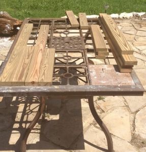 Patio Tabletop Made From Reclaimed Deck Wood : 4 Steps (with Pictures ...