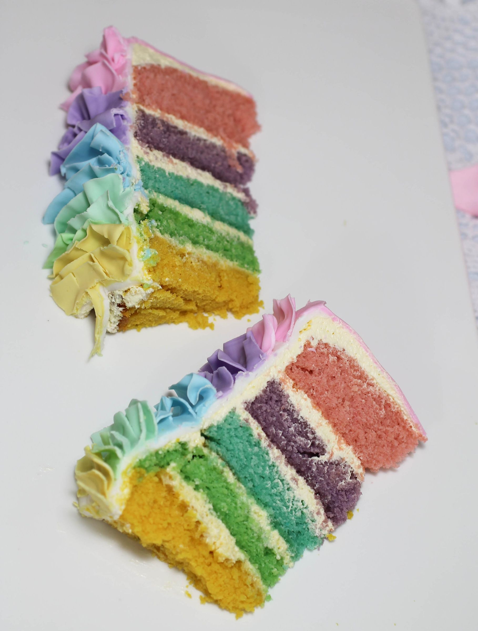 Pastel Rainbow Ruffle Cake : 5 Steps (with Pictures) - Instructables