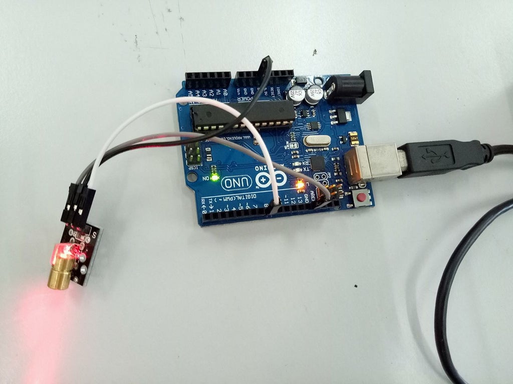 Requisitos Hazlo Pesado Larva Del Moscardón Laser Emit Sensor Arduino