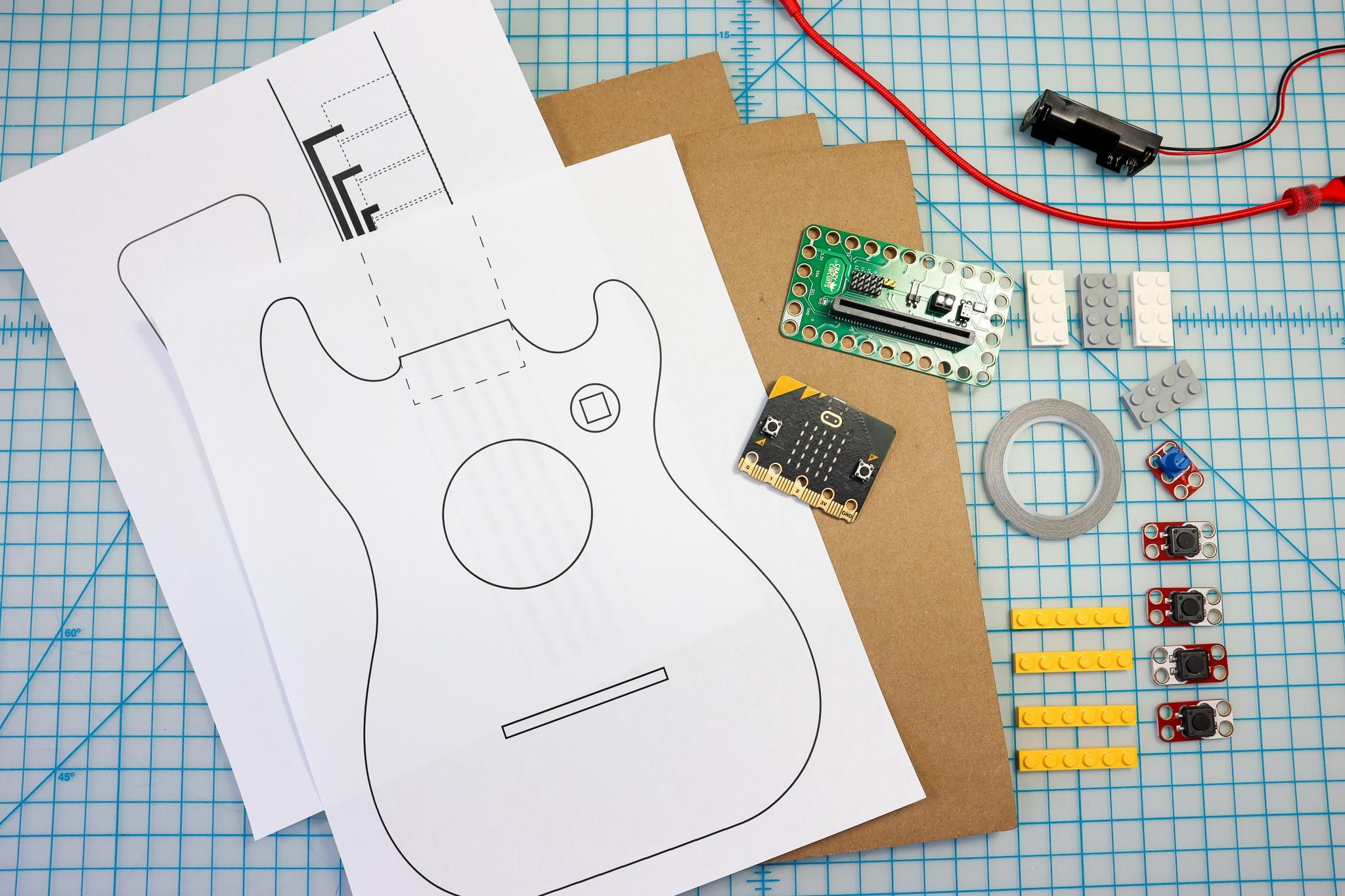 The "Instant Star Guitar": a Cardboard 4-Chord Electric Guitar : 24 ...