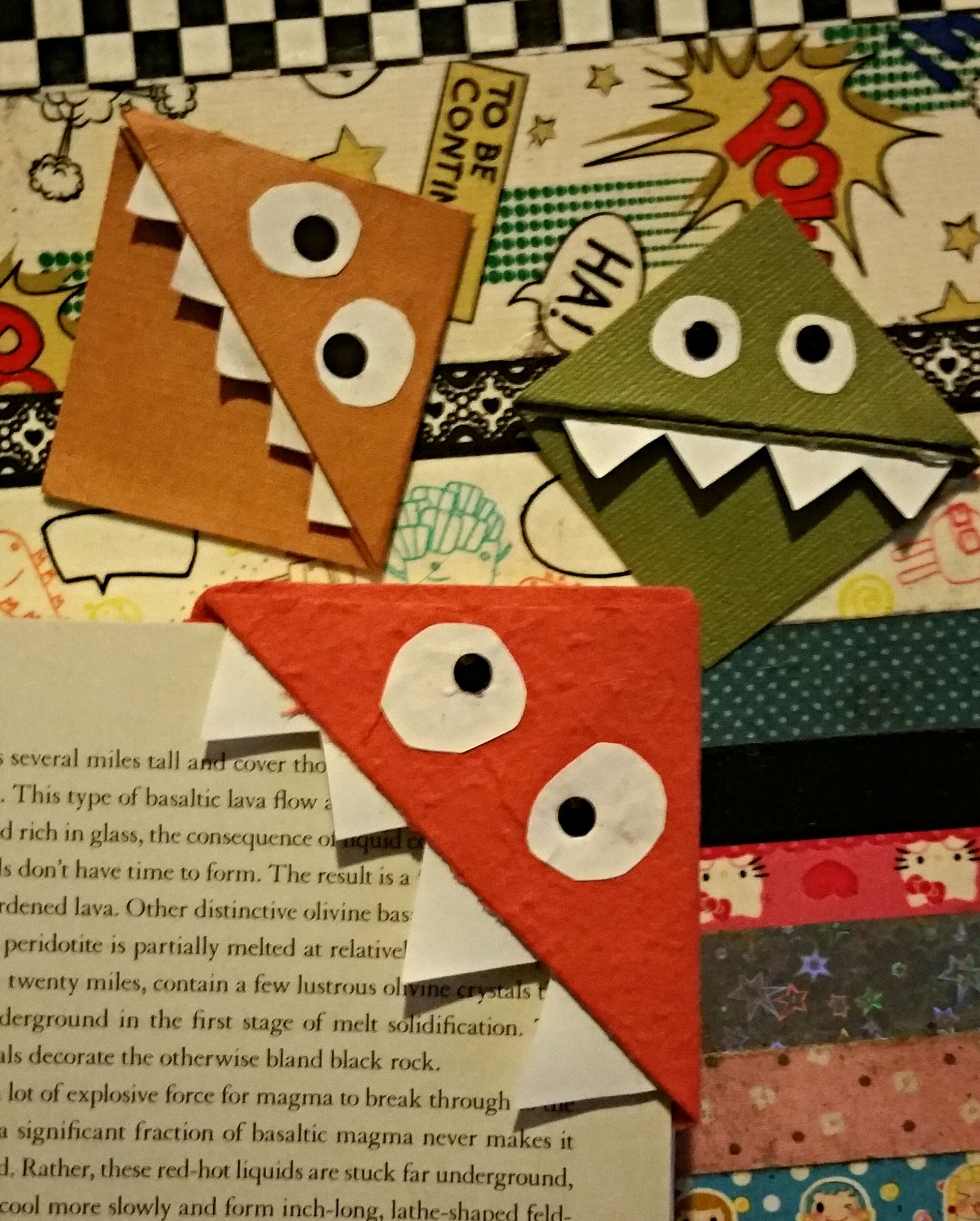 monster bookmark/ face DIY Project to Discover - FindingDIY