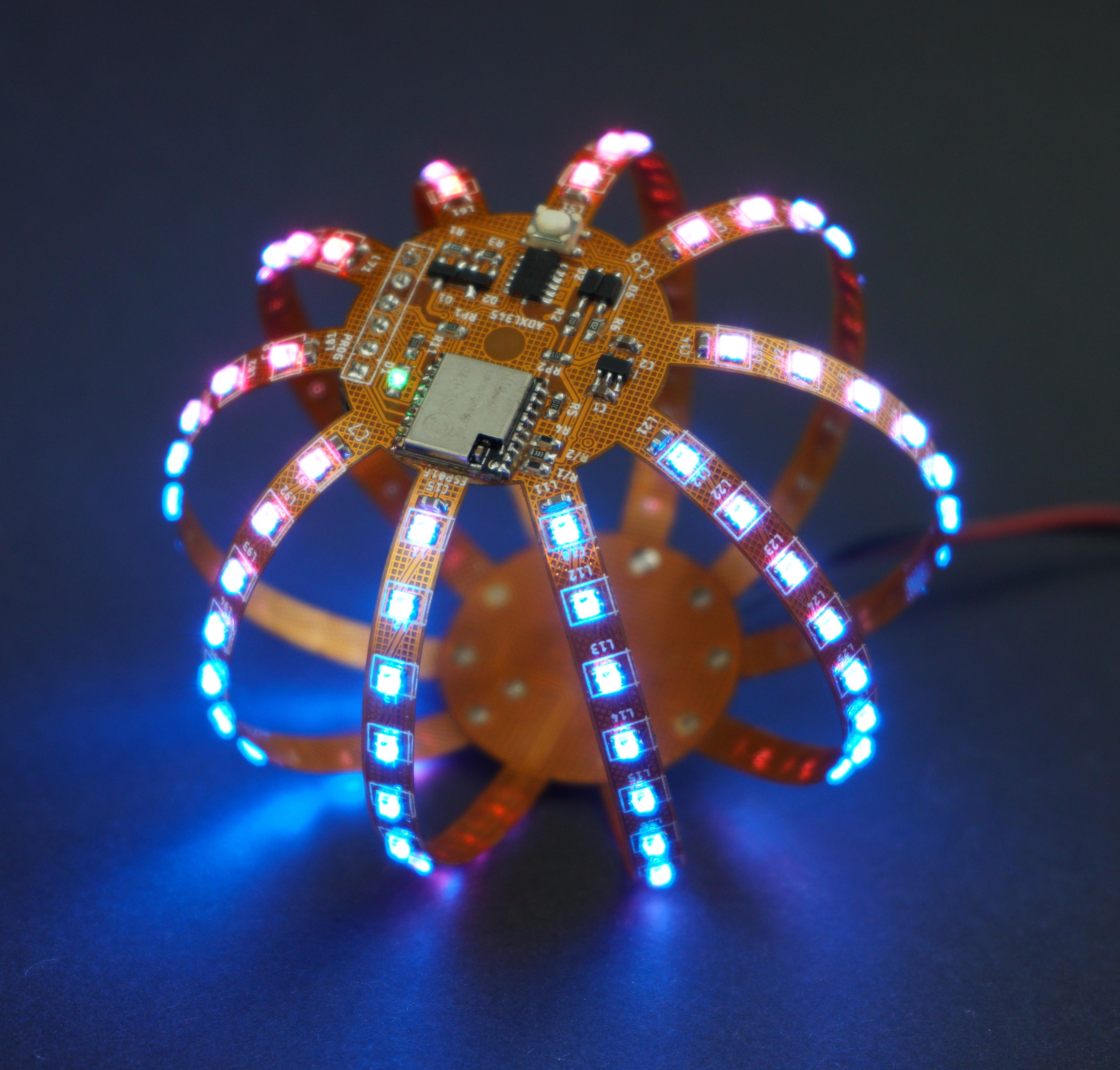FLEXBALL - a Hundred Pixel Flexible PCB Ball With WiFi : 6 Steps (with ...