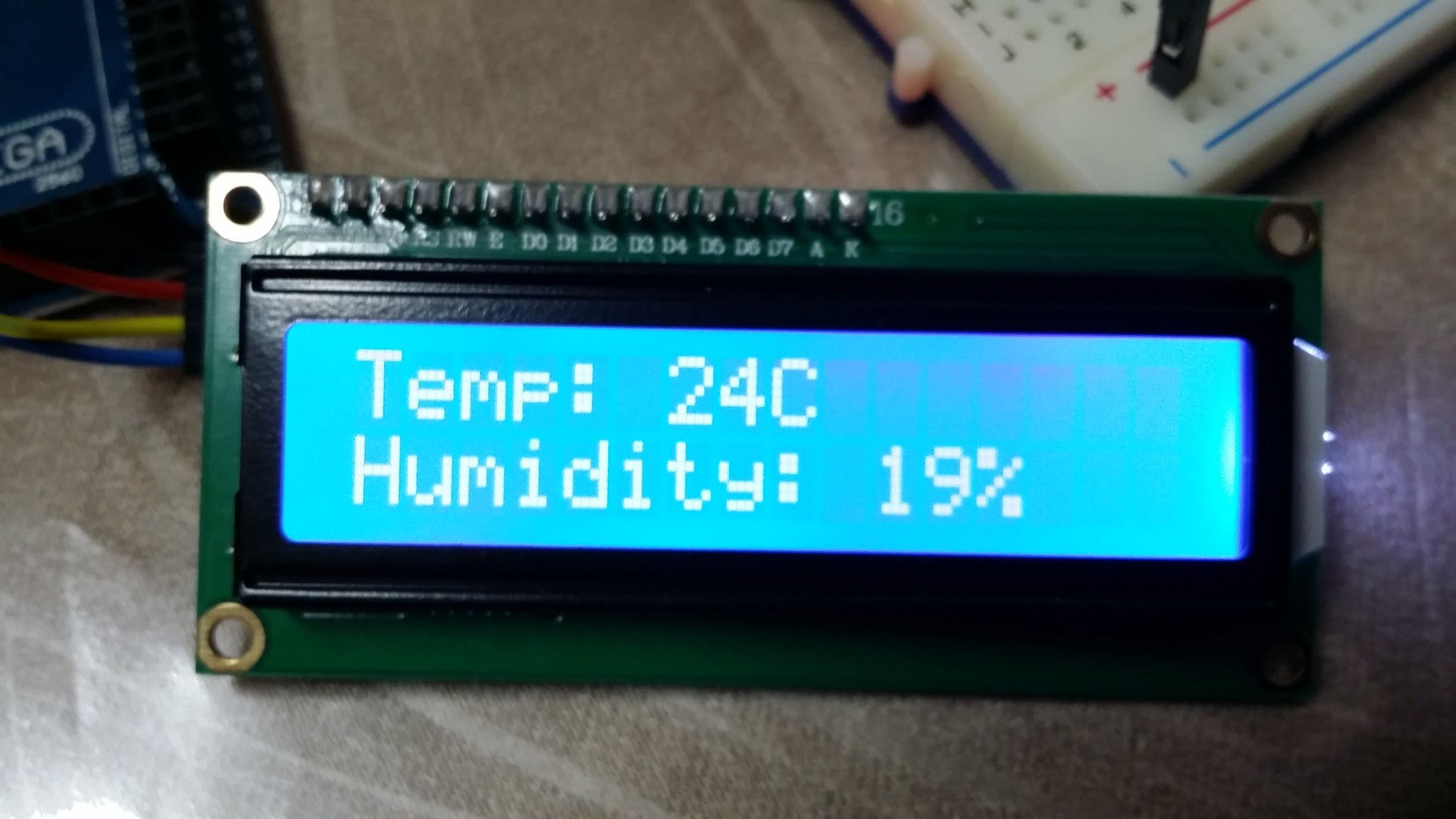 Arduino Temp Humidity Sensor Using Dht11 And I2c Lcd One Day Project