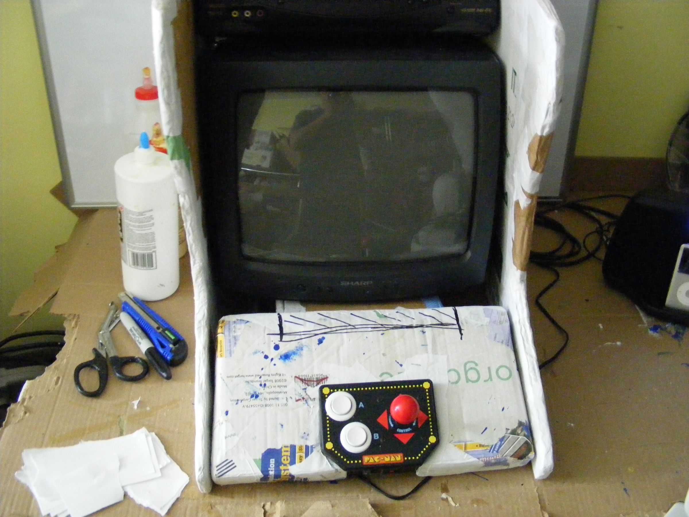 Cardboard Bar Top Arcade Game Console - Lithium Rain Recycled ...