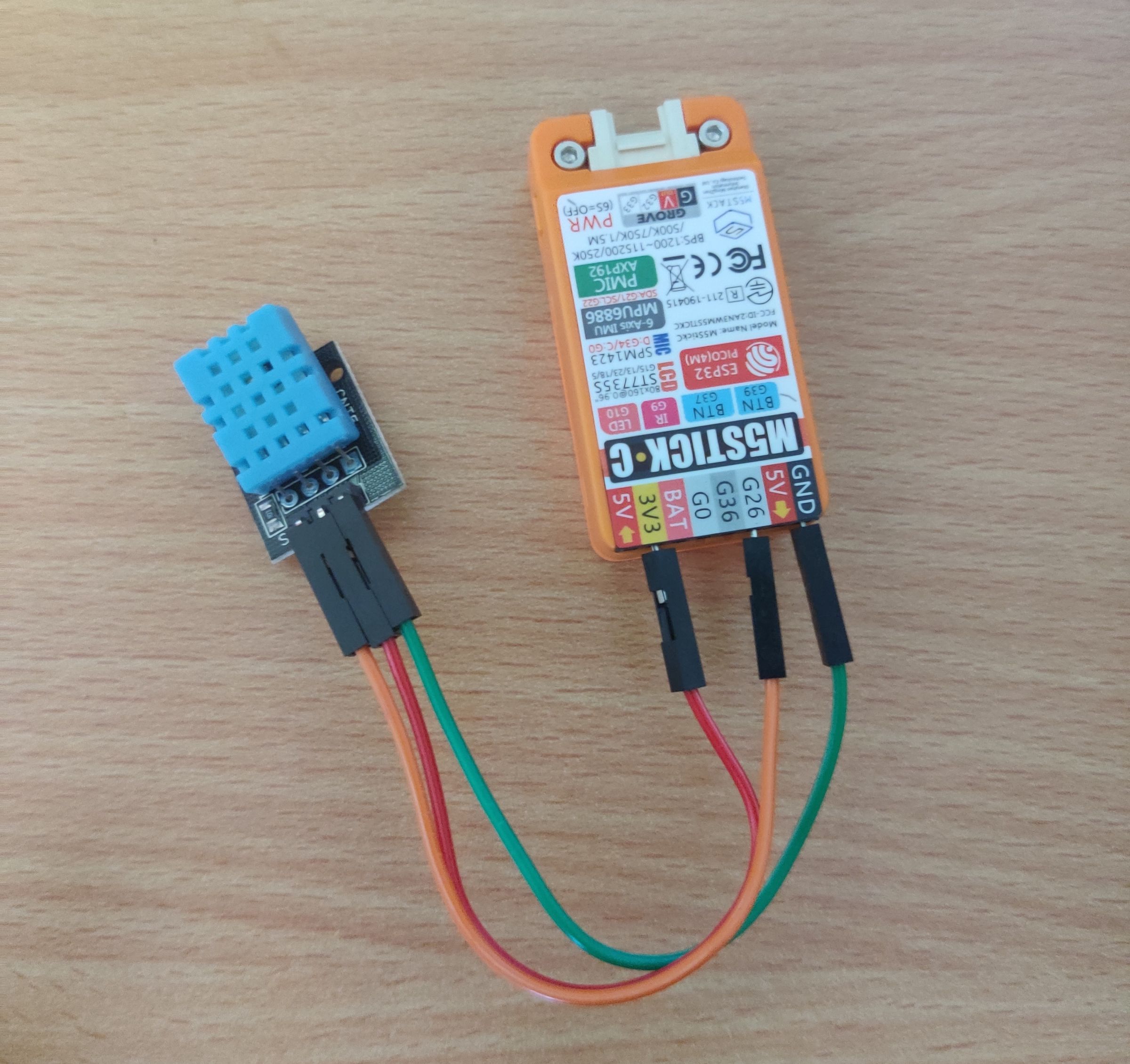 ESP32 Based M5Stack M5stick C Weather Monitor With DHT11 | Monitor ...