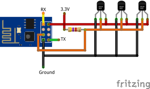 Simple Example: Arduino+ESP8266+DS18B20 : 5 Steps - Instructables