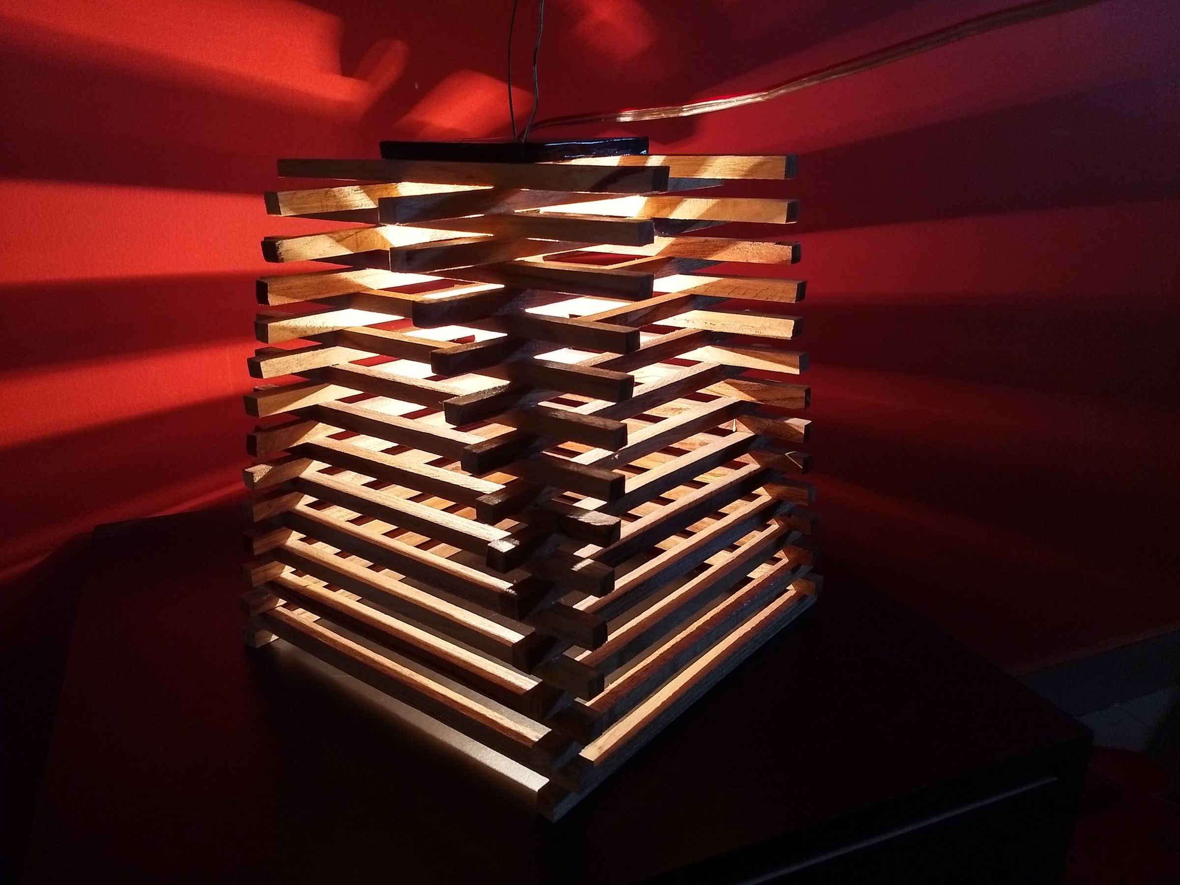 Unique and Easy to Make Handmade Wooden Sticks Pendant Lamp : 6 Steps ...