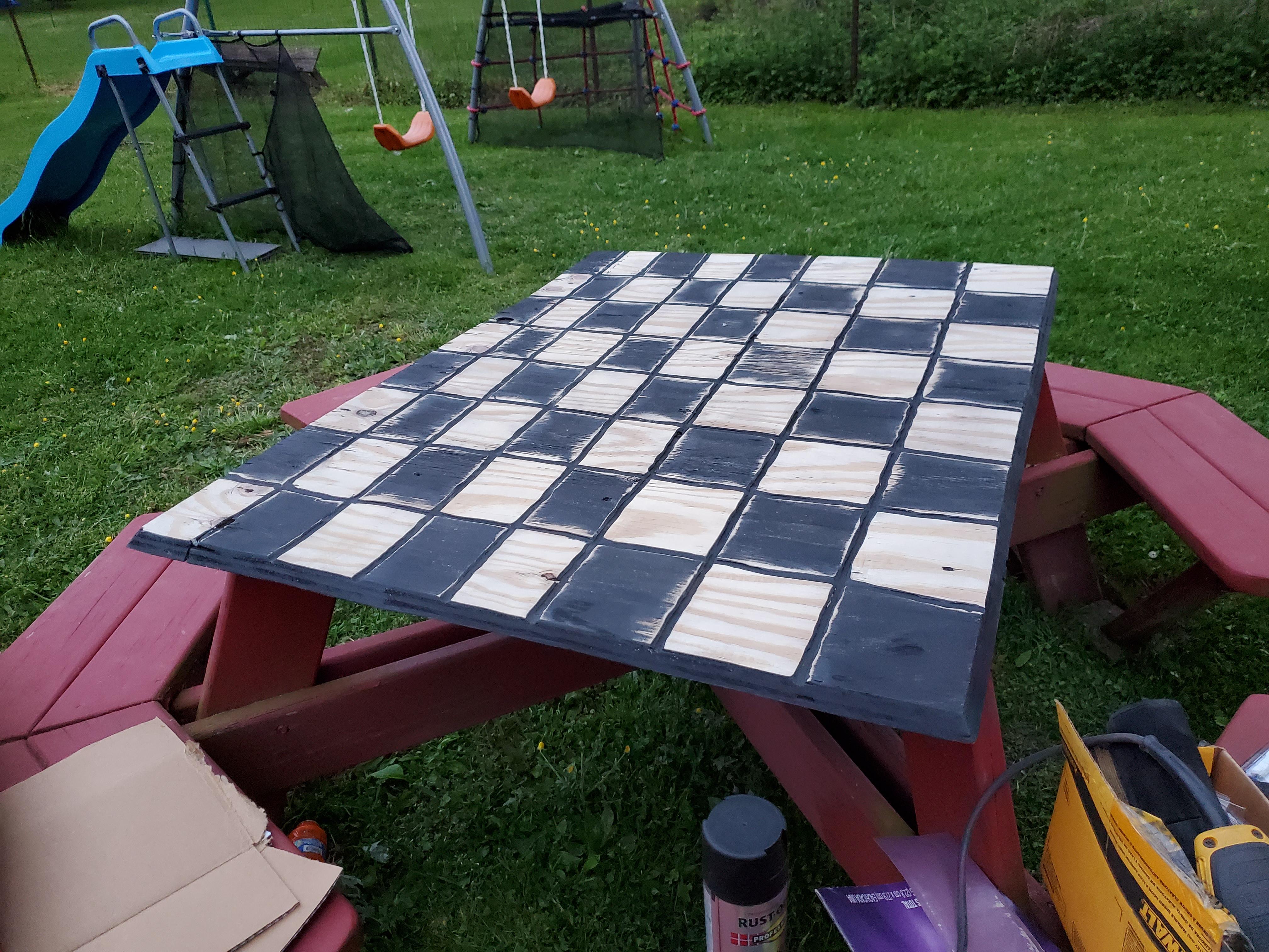 Checkers Board Table Top : 8 Steps (with Pictures) - Instructables