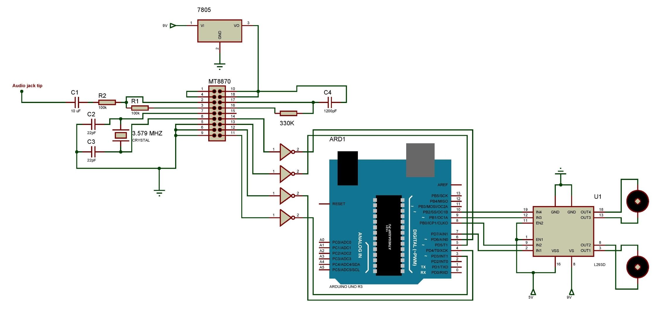 Mobile Controlled Robotic Car Using Arduino and DTMF : 6 Steps ...