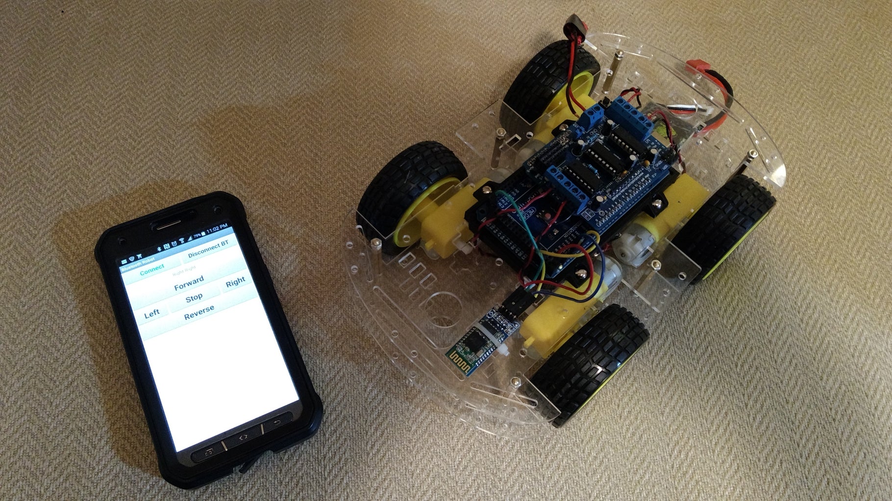 Build A Bluetooth Robot W Arduino And Mit App Inventor 9 Steps With