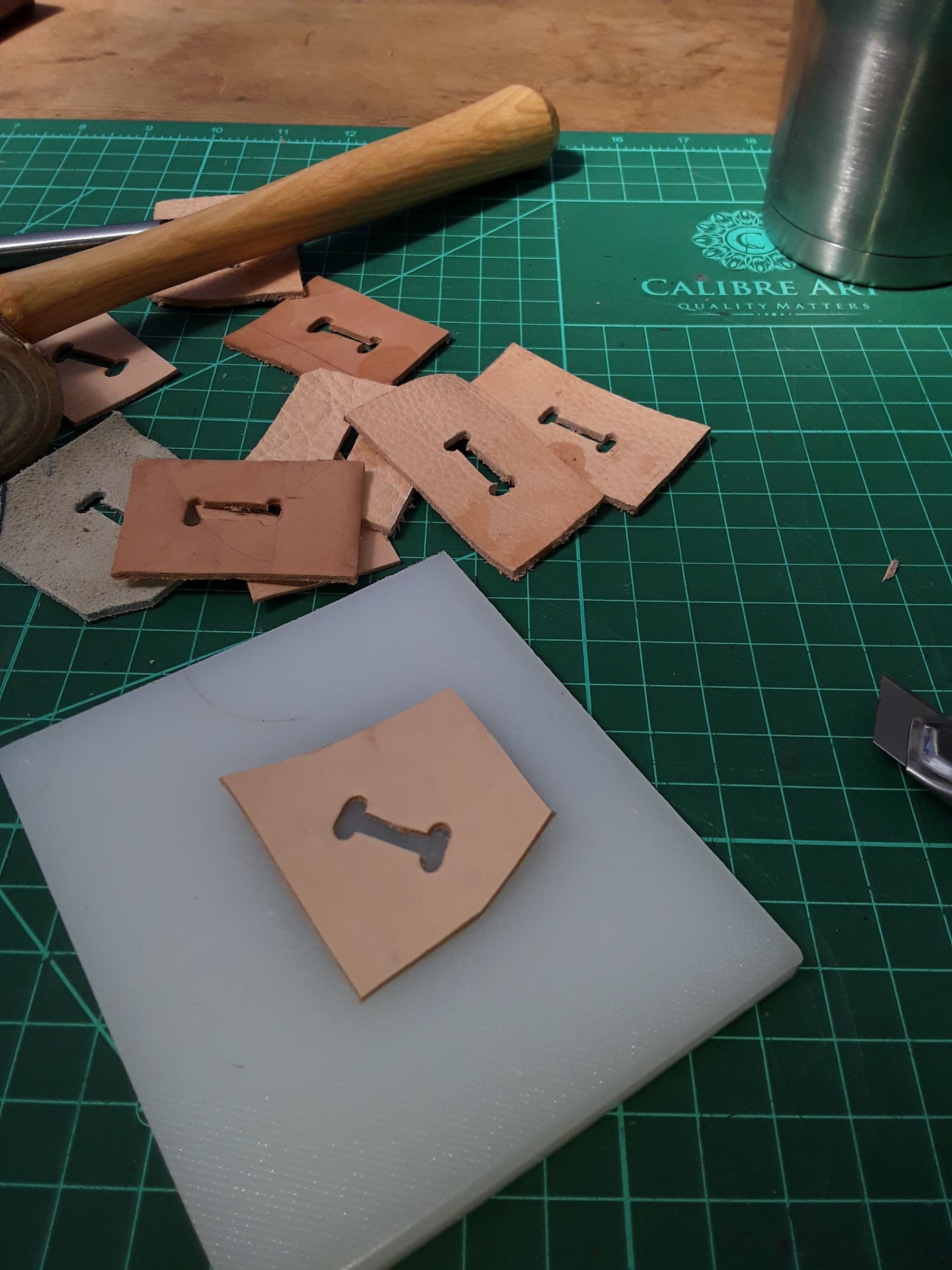 Stacked Leather Handle From Box of Scraps : 3 Steps (with Pictures ...