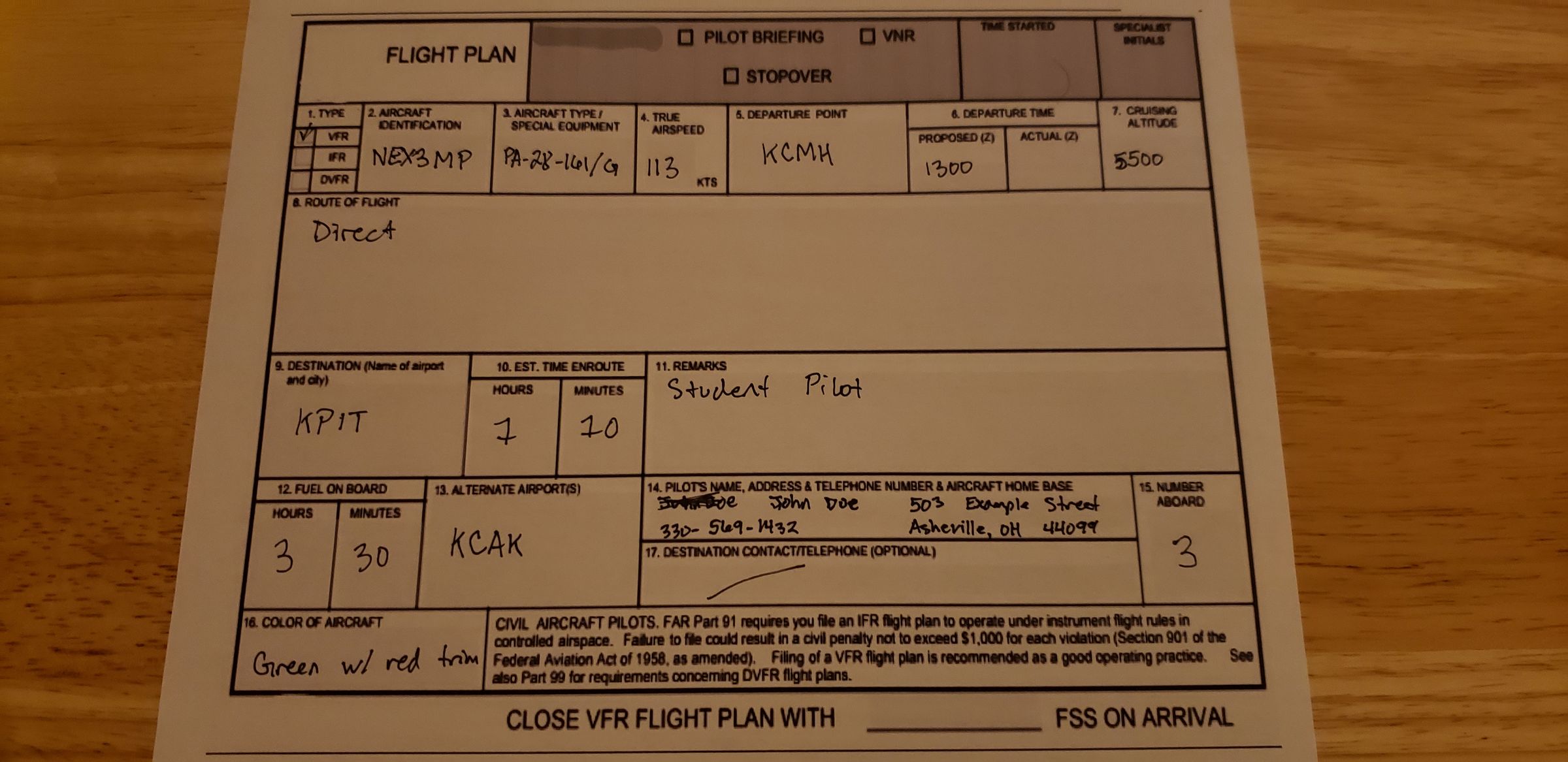 Filing a VFR Flight Plan : 7 Steps - Instructables