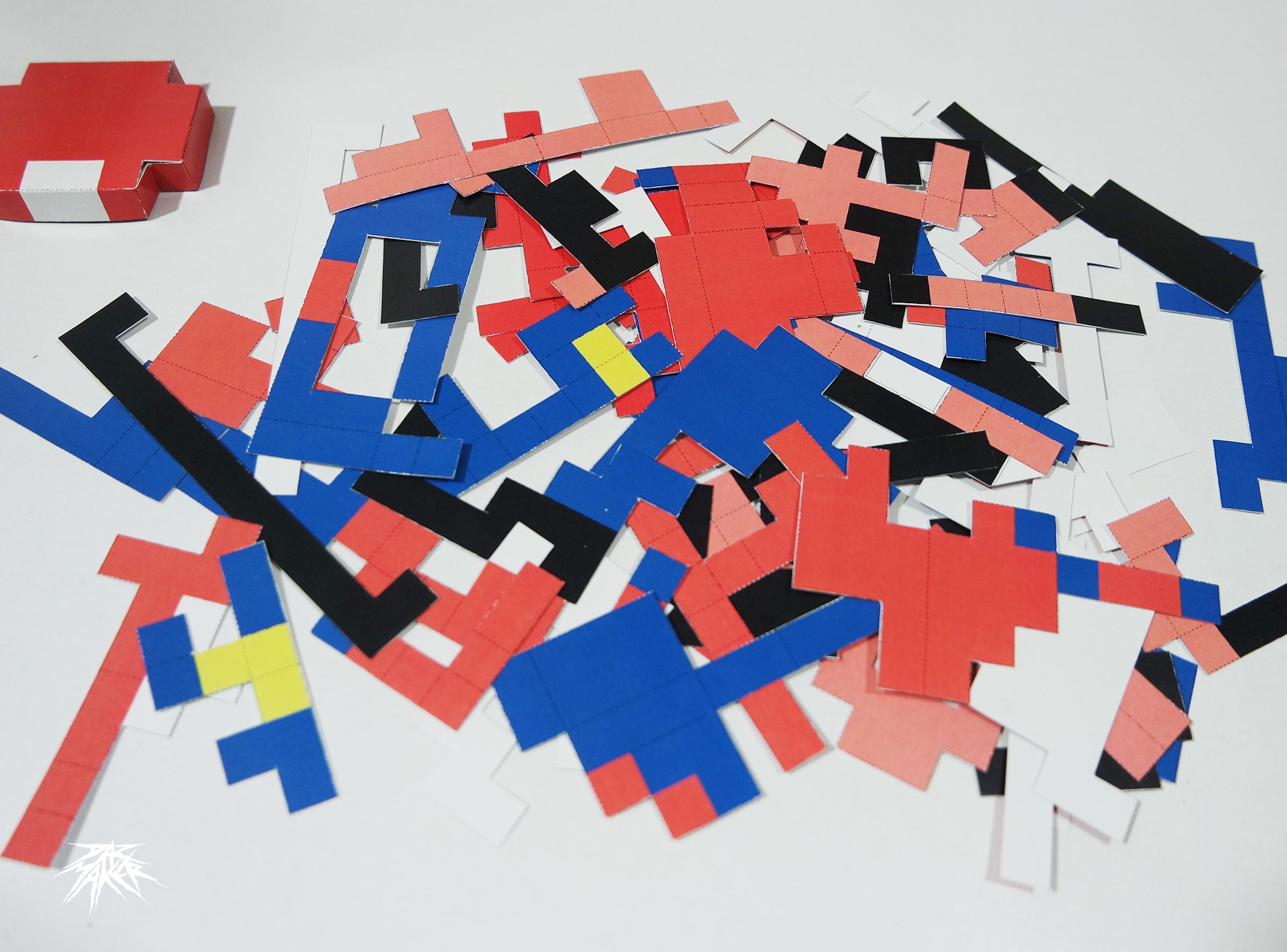 Mario 8 Bit 3d Pixel Paper Art : 15 Steps (with Pictures) - Instructables